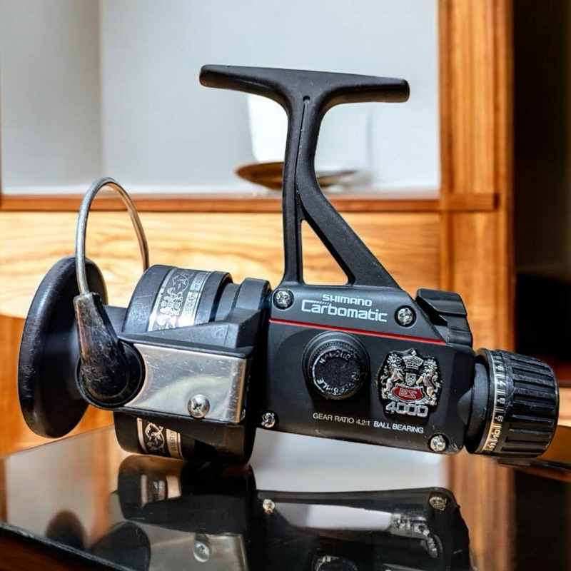 （日本製）二手 SHIMANO Carbomatic ES4000 紡車捲線器 路亞 岸拋 溪釣 池釣 收藏 | 蝦皮購物