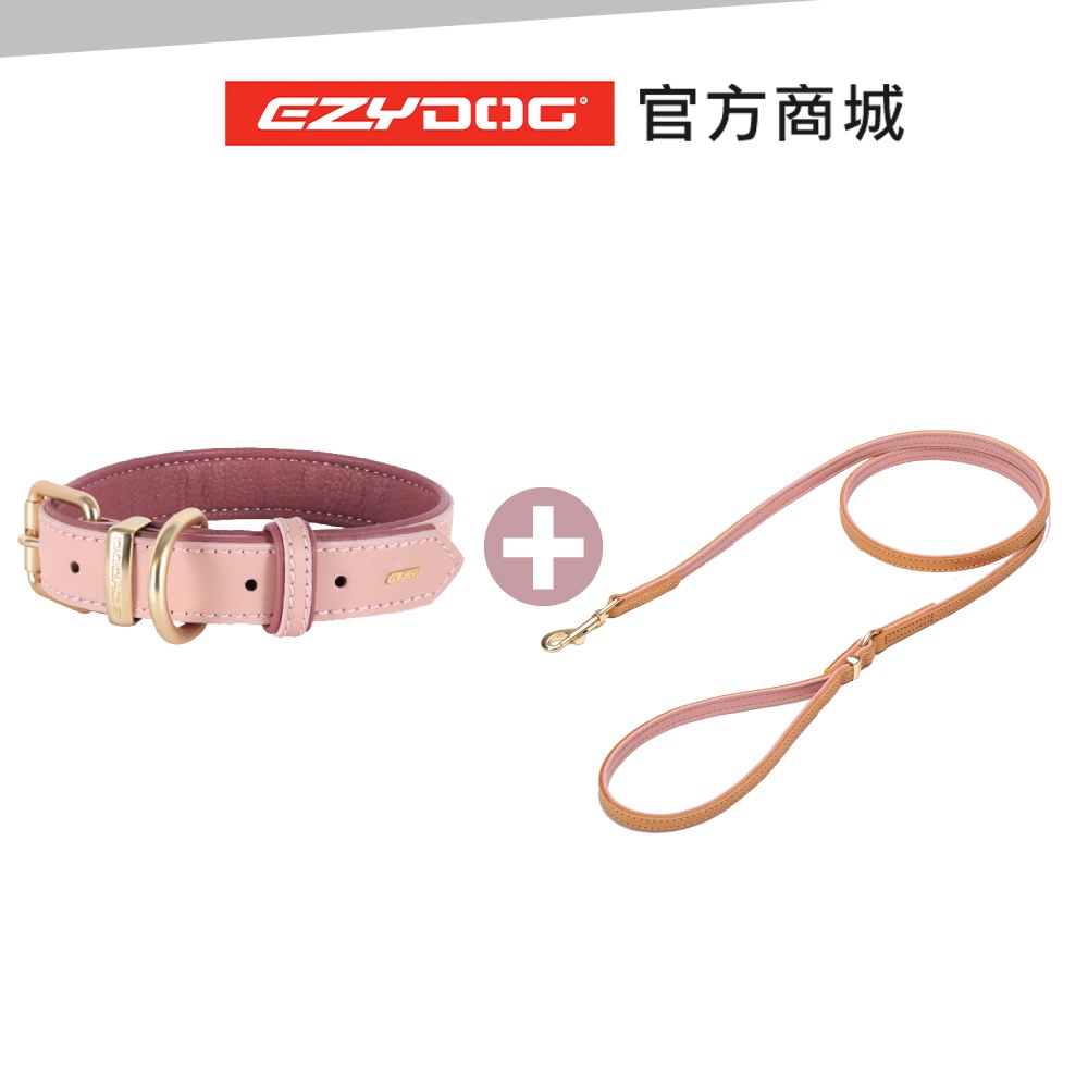 【澳洲EzyDog】台灣獨賣牛津組合 項圈+輕巧版牛津皮革牽繩120cm 舒適內襯皮革紋理（7公斤以下） | 蝦皮購物