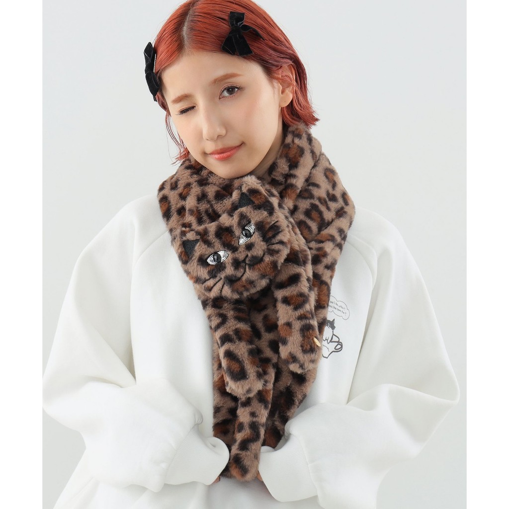 DoReFe | 部分預購 新款豹紋貓 日本中川翔子xBEAMS 爆可愛 貓奴必備 帶隻貓咪出門去萌翻貓咪圍巾 貓圍巾 | 蝦皮購物