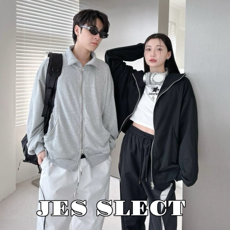 【JES】韓國 素面 素色 翻領 立領 棉外套 雙向拉鍊 彈性 親膚 透氣 百搭 潮流 情侶 翻領 立領 棉外套 外套 | 蝦皮購物