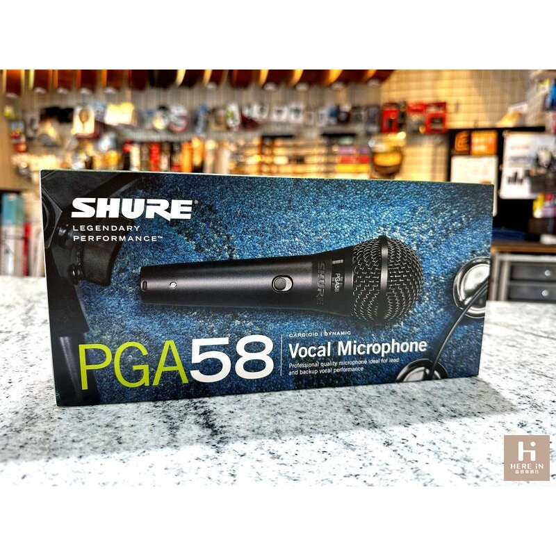 合音樂器行 全新 SHURE PGA58-LC 人聲專用 動圈式 麥克風 合聲專用 原廠公司貨 保固兩年 | 蝦皮購物