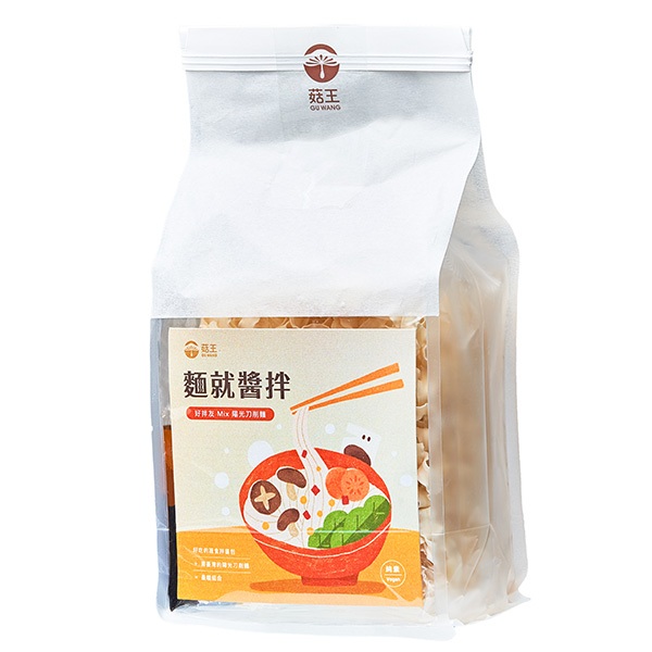【菇王直營特選】麵就醬拌// 陽光刀削麵 Q彈麵體配純素醬包｜快速料理首選 (麵體90gX3片+醬包28gX3包) | 蝦皮購物