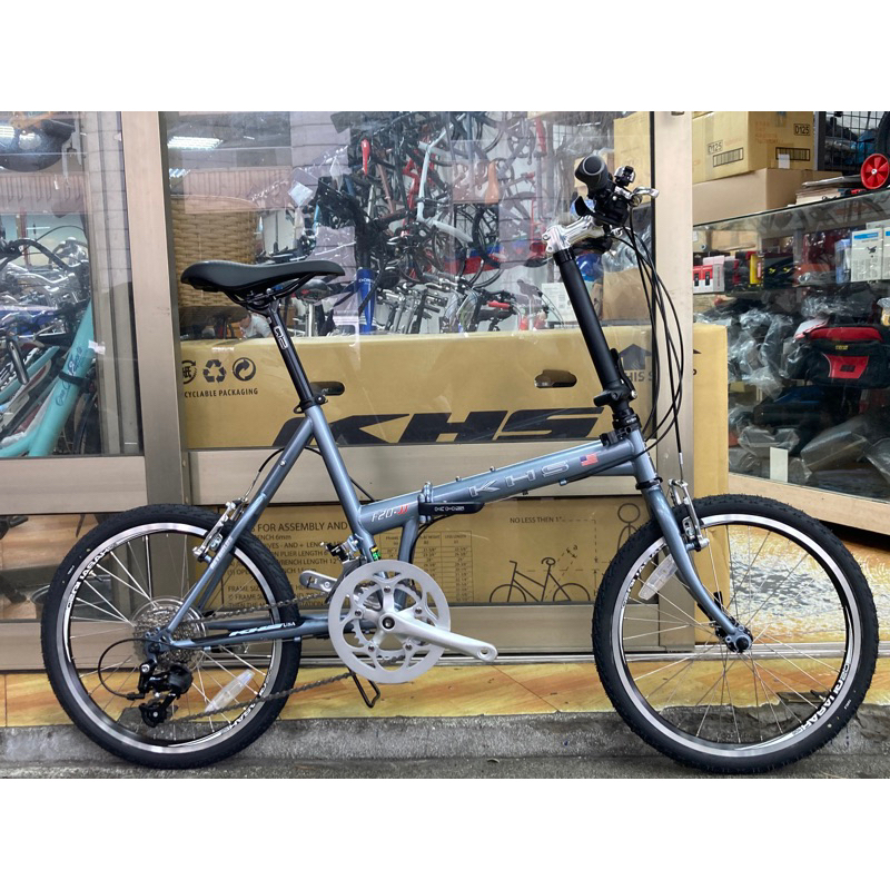 [泉利單車]台北市KHS專賣店 功學社 F20-JJ折疊車 16速 全車調整組裝後寄出 不需自行diy組裝 休閒折疊車 | 蝦皮購物