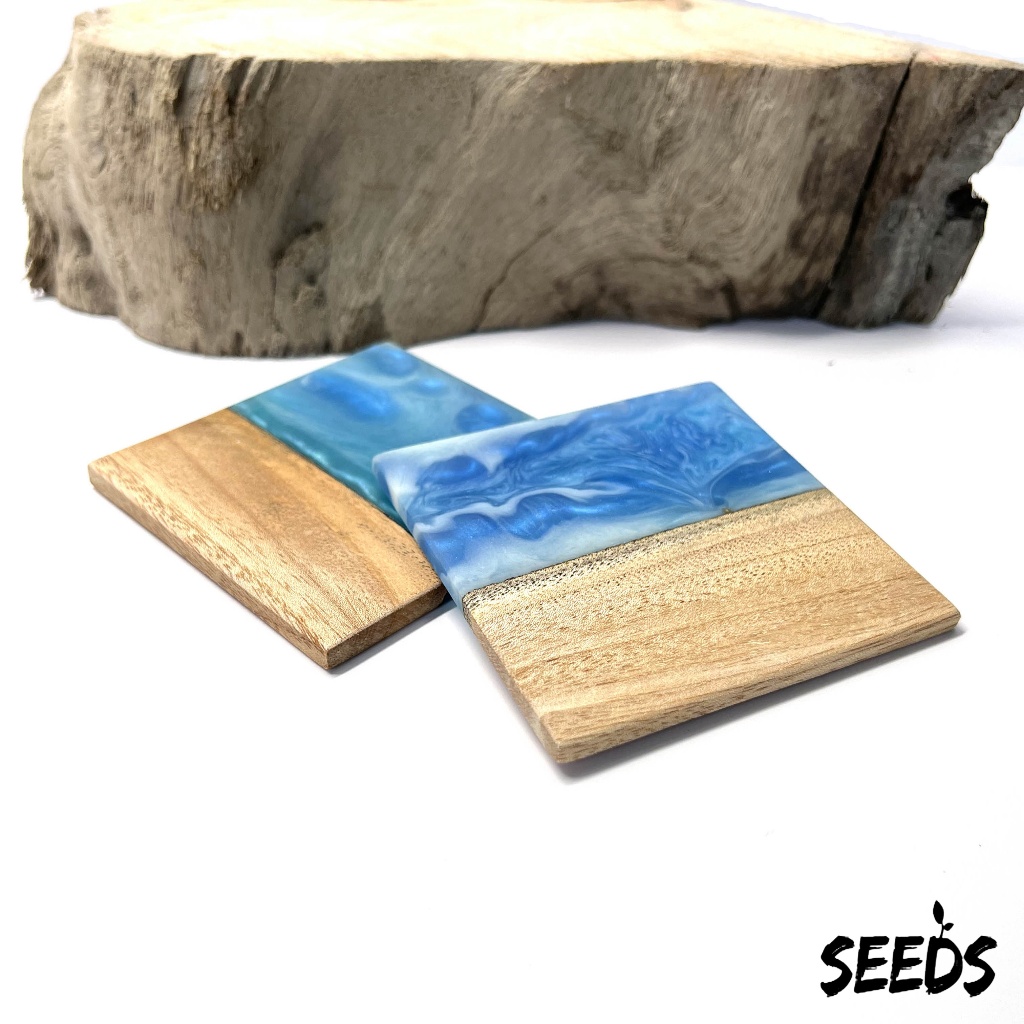 【Seeds】Coaster 杯墊 原木 Epoxy C-122 | 蝦皮購物