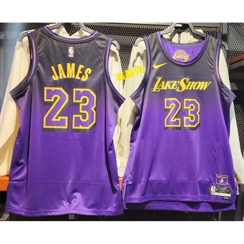 NIKE NBA LAKESHOW LAKERS 湖人隊 詹姆士 JAMES 球衣 城市紀念版 FQ4346-504 | 蝦皮購物