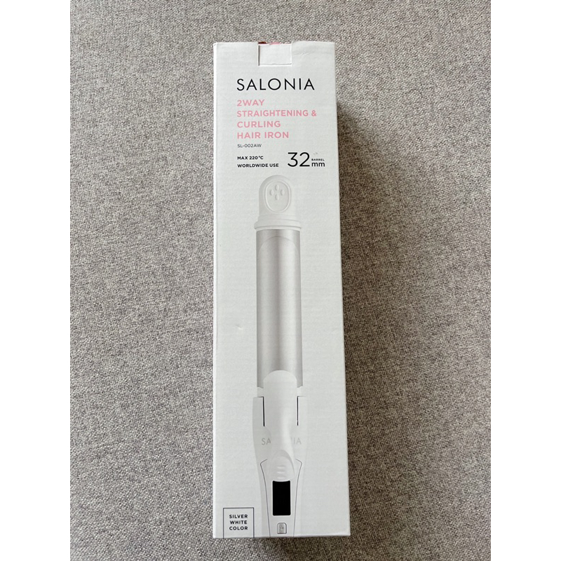 【全新】日本SALONIA離子夾32mm白色 造型夾 不傷髮 燙直捲可用 | 蝦皮購物