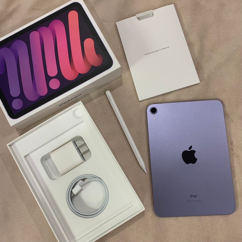 【二手美品】 iPad mini 6 256G WIFI 8.3寸 紫色 已過保 無傷 美版 中文 ｜送觸控筆 | 蝦皮購物