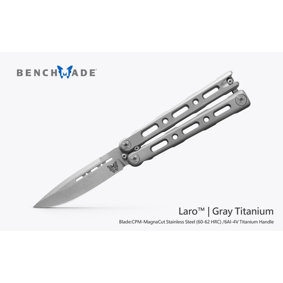 【angel 精品館 】Benchmade Ti Balisong Laro 灰鈦柄蝴蝶 MagnaCut鋼82 | 蝦皮購物