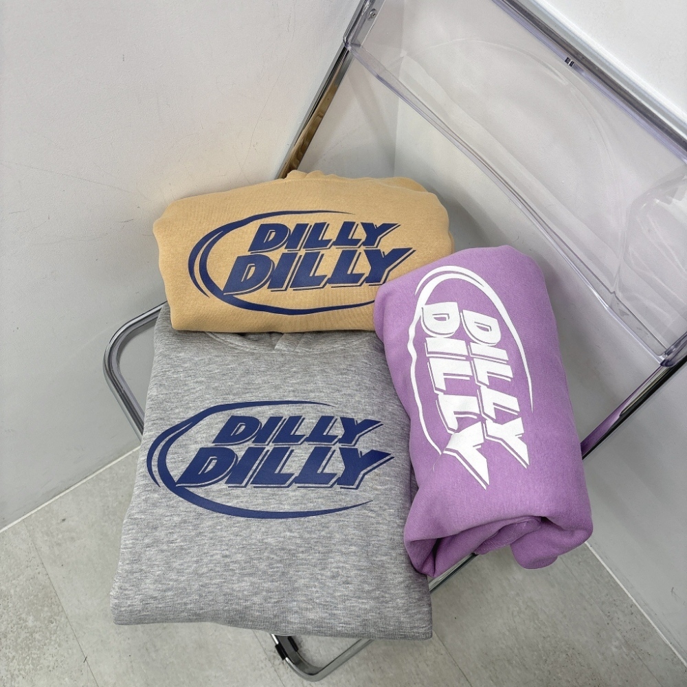 DILLY DILLY 正面大LOGO 刷毛 帽T 【PS中壢】 | 蝦皮購物