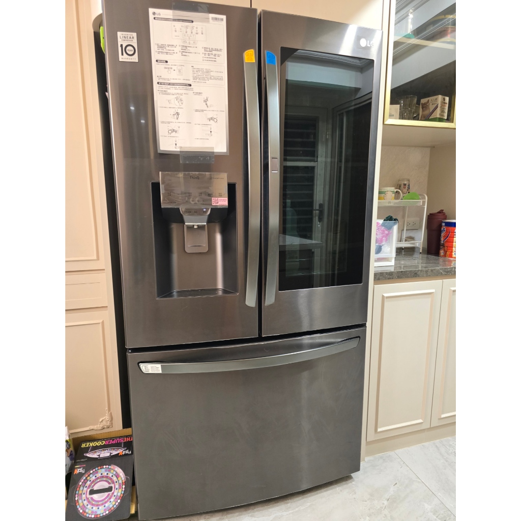 LG樂金 GR-QBFL87BS WiFi敲敲看門中門冰箱 星夜黑/821公升 (二手)(二手)(二手) | 蝦皮購物