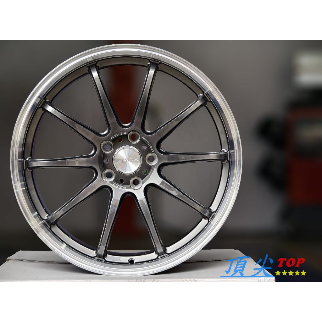【頂尖】全新 ASGA FA07 19吋鍛造鋁圈 5X114.3/5X112/5X108海拉風框/亮鐵灰銀車邊/深唇鋁圈 | 蝦皮購物