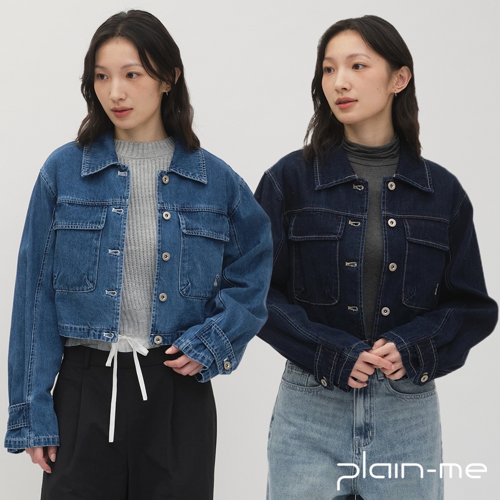 plain-me SAAKO [大口袋短版] 牛仔外套 丹寧外套 外套 夾克 [SAA1118-251] | 蝦皮購物