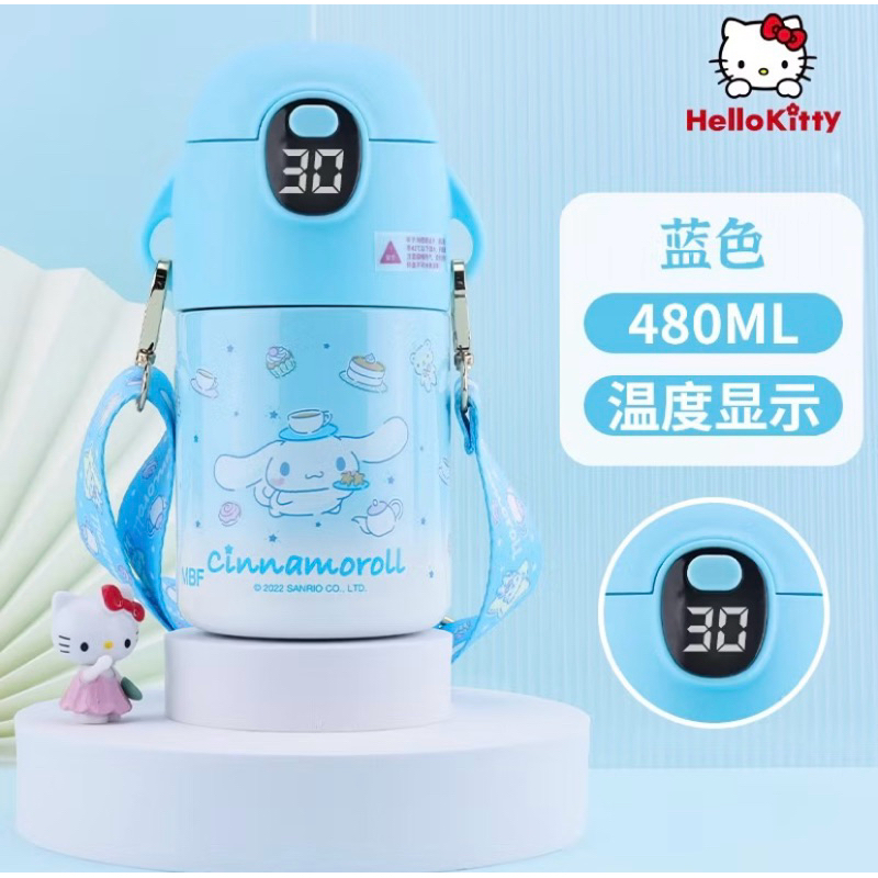 三麗鷗 316不鏽鋼 保溫杯 保溫瓶 水壺 智能顯溫度 大耳狗 480mL | 蝦皮購物