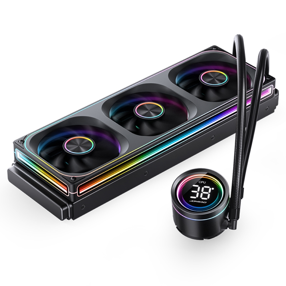 【Jonsbo】TH360 全幅式無限鏡一體扇液晶水冷 黑/白 TDP:300W 5年保 (高彩液晶/漏液賠償) | 蝦皮購物