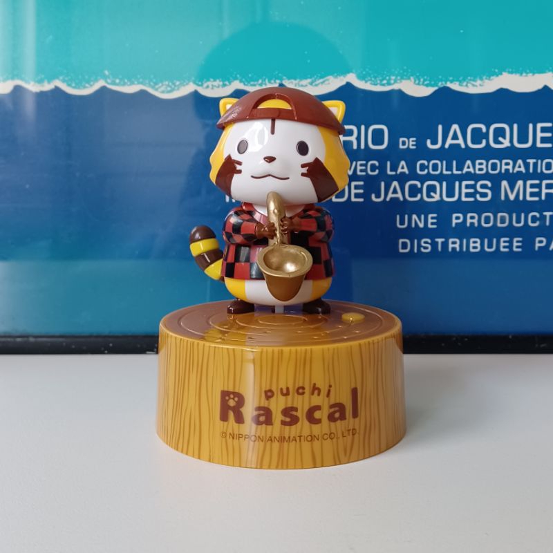 【拾元家託售品】全新7-11小小浣熊Puchi Rascal搖擺音樂公仔-潮流薩克款式 | 蝦皮購物