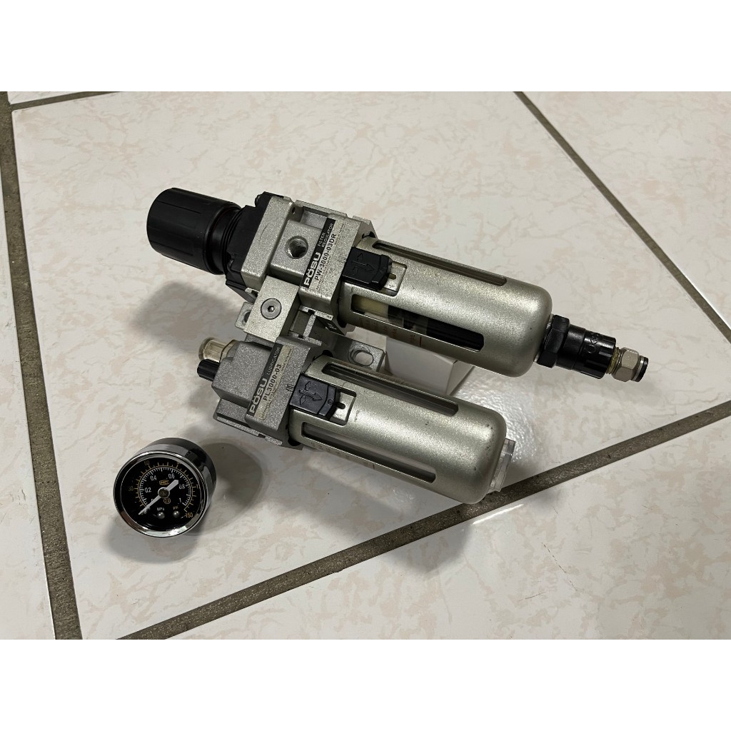 台灣穩速 POSU 空氣調理組合 三點組合 調壓閥 PC3010 (PW3000+PL3000/自動排水) | 蝦皮購物