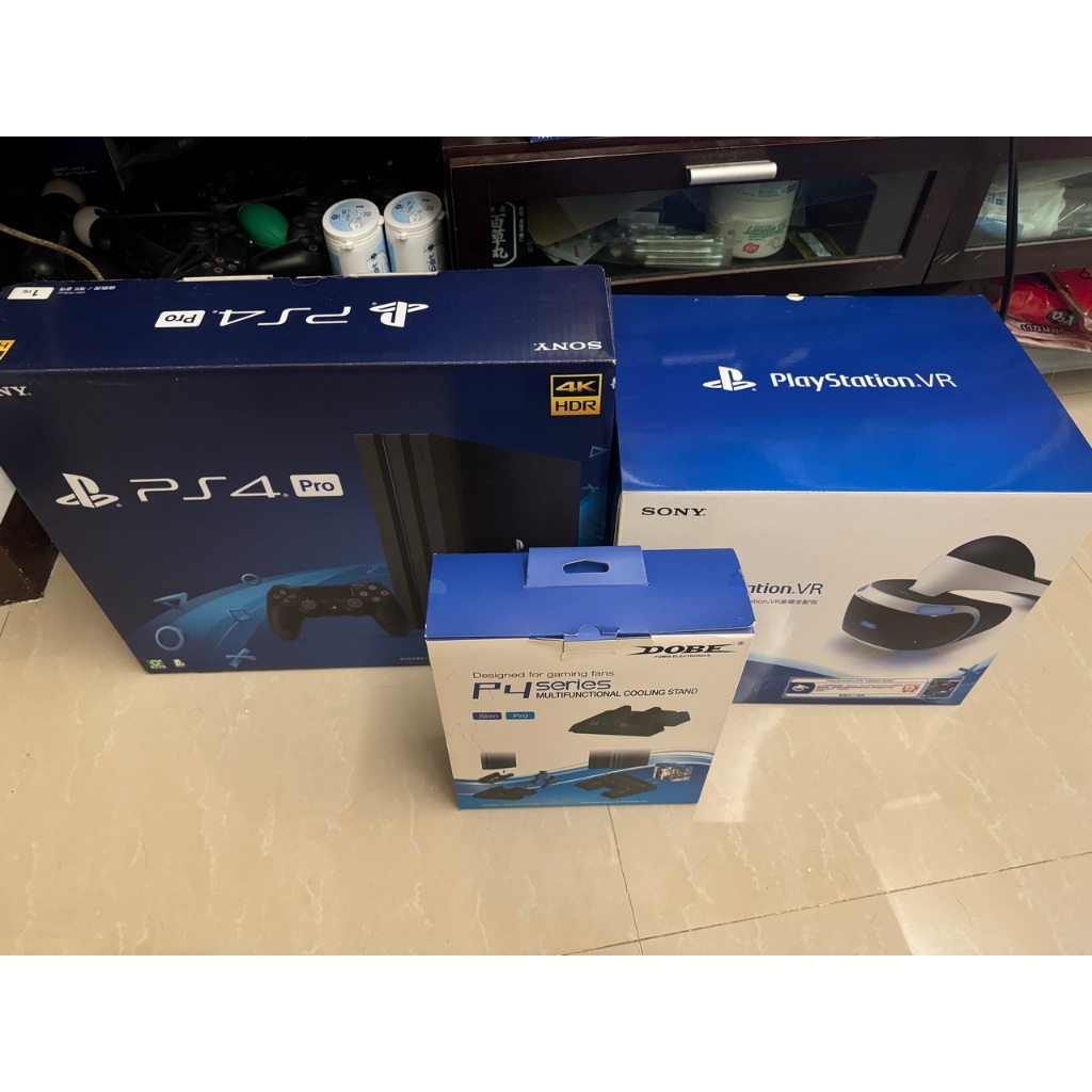 Sony索尼PS4 PRO主機 容量已改1T(SSD)+雙手把+PSVR 二手 便宜 附原本硬碟 不分售 | 蝦皮購物