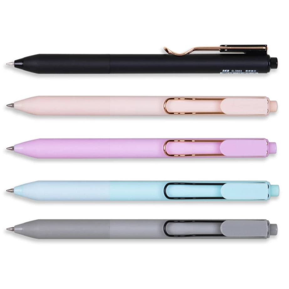 【木子舖】SKB G-3003 按動鋼珠筆 0.5mm 金屬夾 中性筆 企業禮贈品 玫瑰金夾 黑夾 自動筆 原子筆 | 蝦皮購物