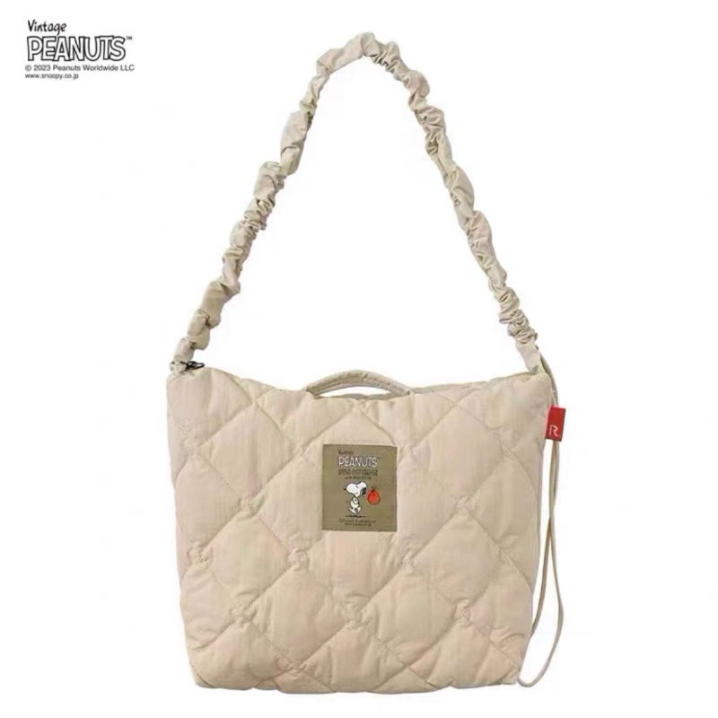 日本🇯🇵ROOTOTE x Snoopy 史努比 菱形 壓線 兩用包包 手挽 單肩 斜揹2way tote bag 現貨 | 蝦皮購物
