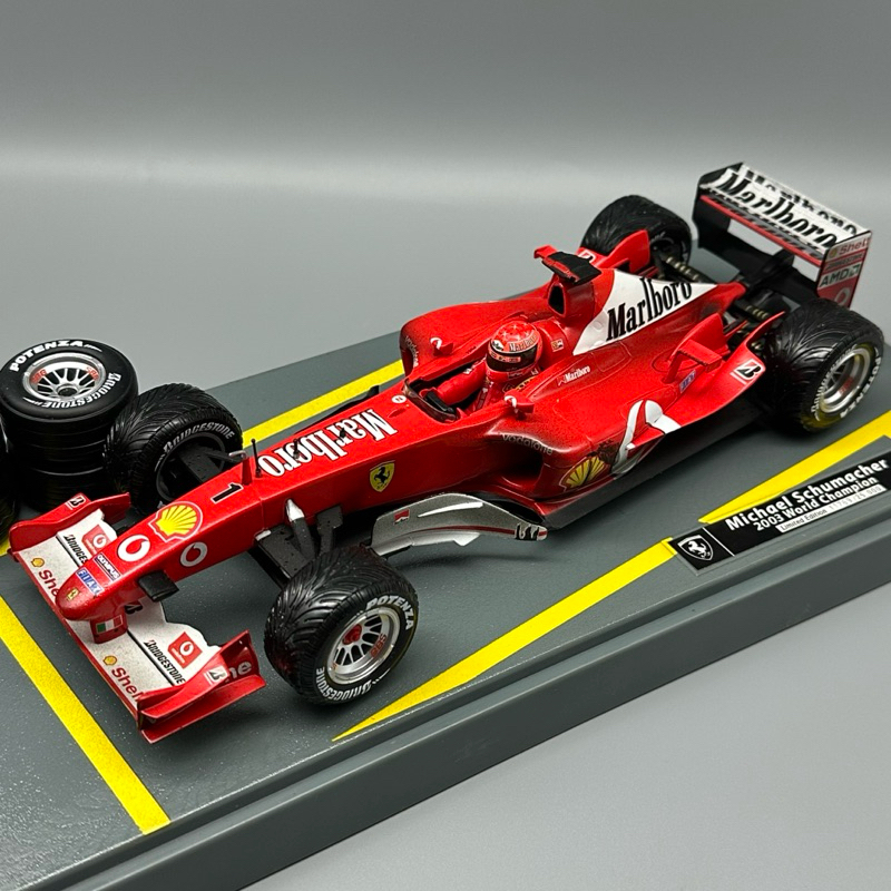 【模型分享】 HotWheels Ferrari F2003GA Michael Schumacher 1/18 舒馬克 | 蝦皮購物