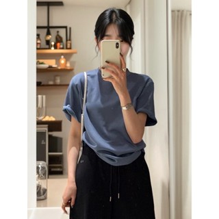 【JDUDS】【隔日到貨】復古素色棉質圓領/V領短袖上衣 短袖t恤 女裝 顯瘦上衣 衣服 寬鬆上衣 寬版上衣 素色T | 蝦皮購物