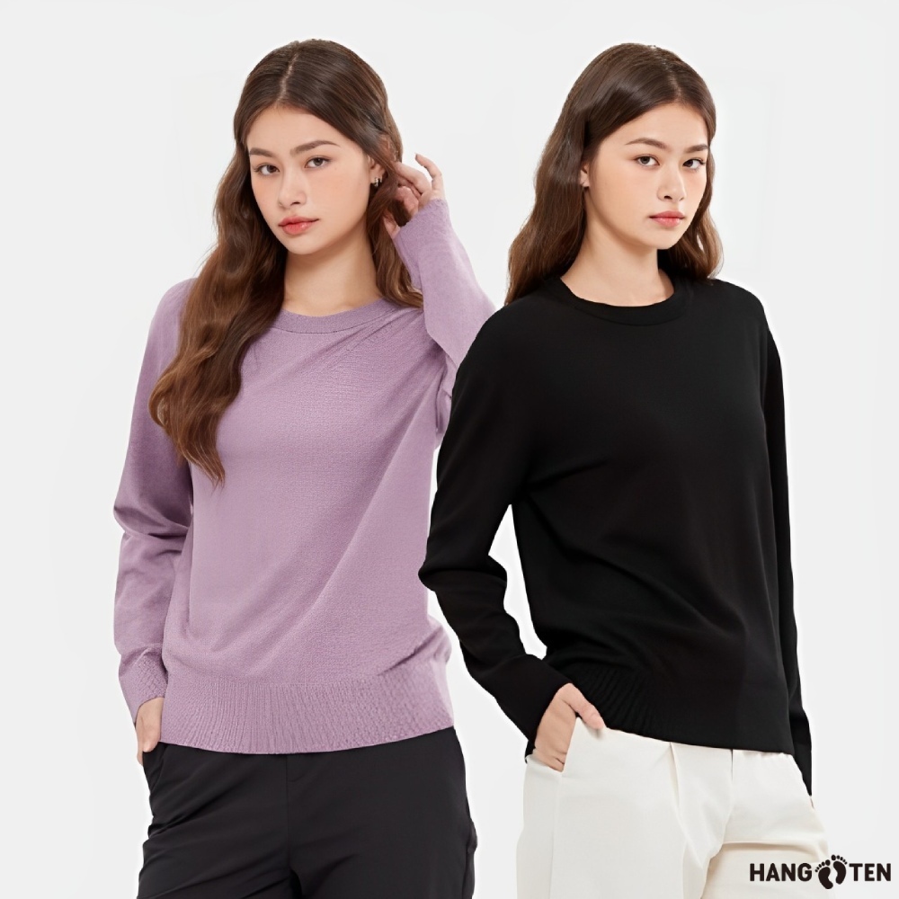 【Hang Ten】女裝-喀什米爾Cashmere混紡圓領毛衣(多色選) | 蝦皮購物