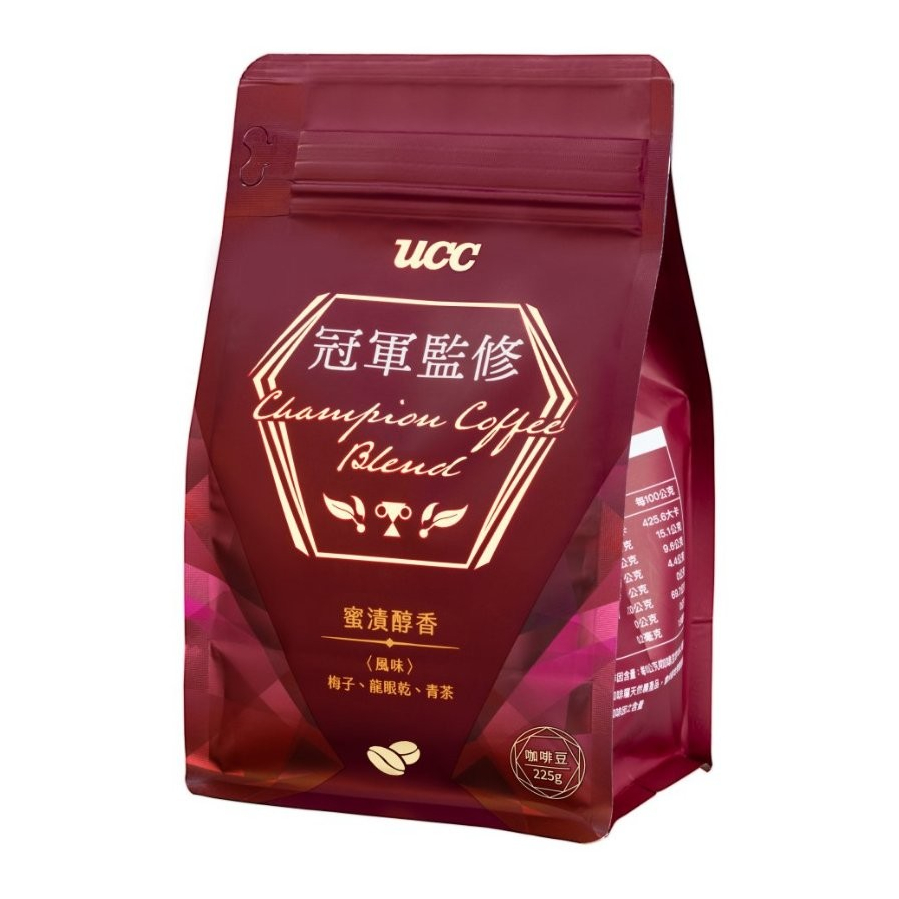 UCC-冠軍監修咖啡豆225g/包－蜜漬醇香(半磅/冠軍特調配方) | 蝦皮購物