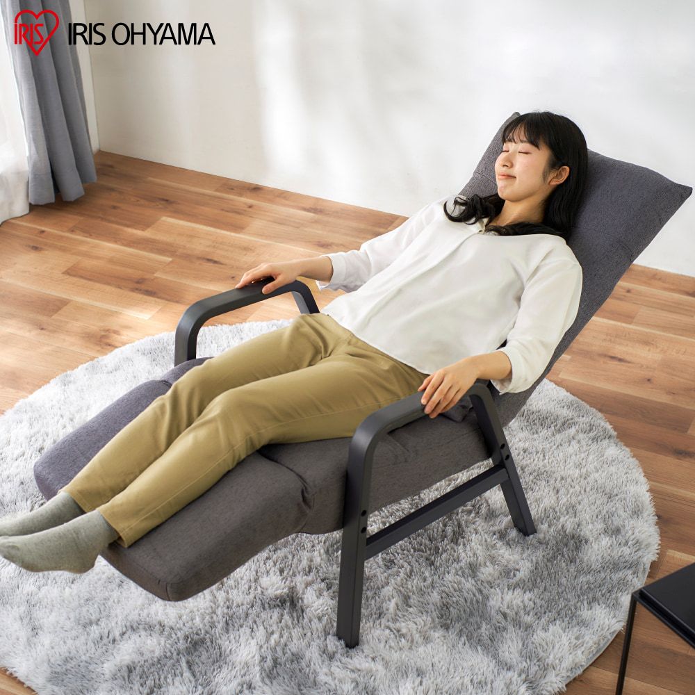 IRIS OHYAMA 木質扶手可調節沙發躺椅 FAC-RHB (休閒椅/椅子/懶人椅/附抱枕) | 蝦皮購物