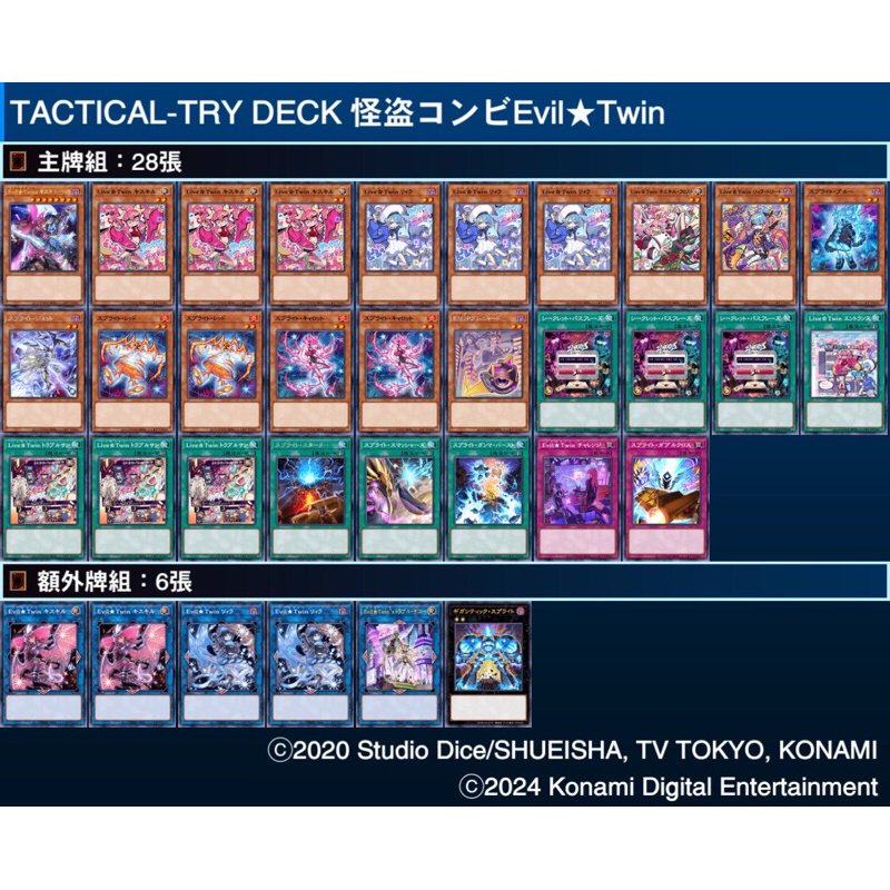【貓與咪】(滿百出貨)遊戲王TT01-JPB TACTICAL-TRY DECK Evil★Twin 套牌 小套(全新) | 蝦皮購物