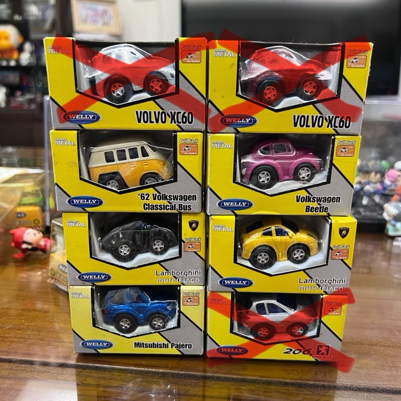 WELLY COLLECTION Q版 合金迴力車 Q版 小汽車 現貨 久放 年代品 | 蝦皮購物