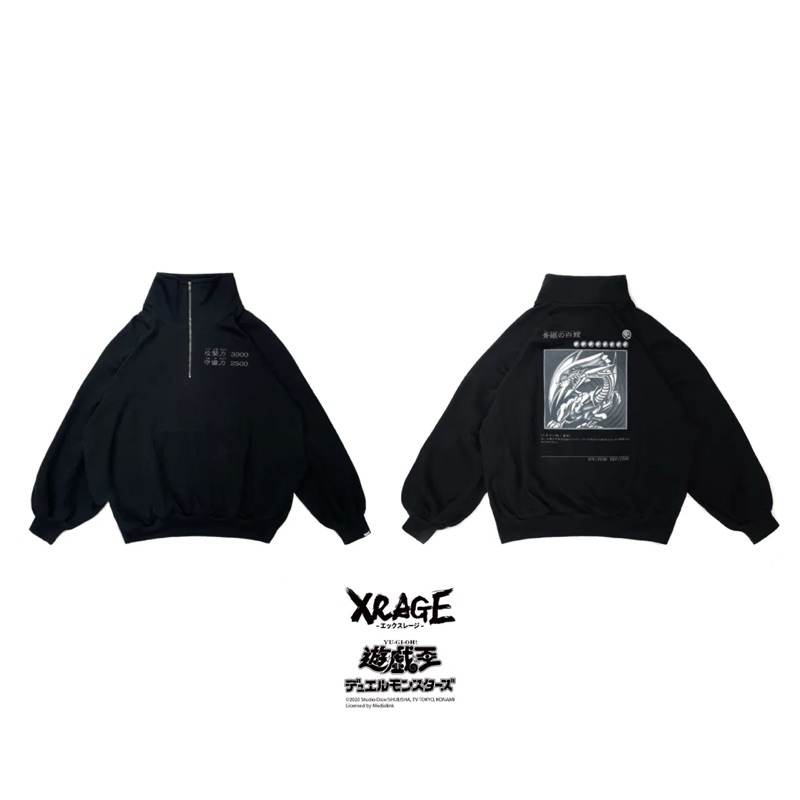 全新 XRAGE 仲間 黑白異色 青眼白龍 立領上衣 遊戲王聯名衣 青眼白龍 XL 2XL | 蝦皮購物