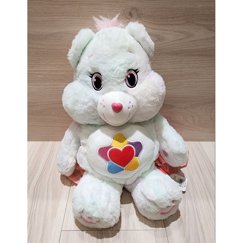 正版 授權 carebears care bears 愛心熊 彩虹熊 娃娃造型 後背包 幻彩 雙肩後背包 45cm 高 | 蝦皮購物