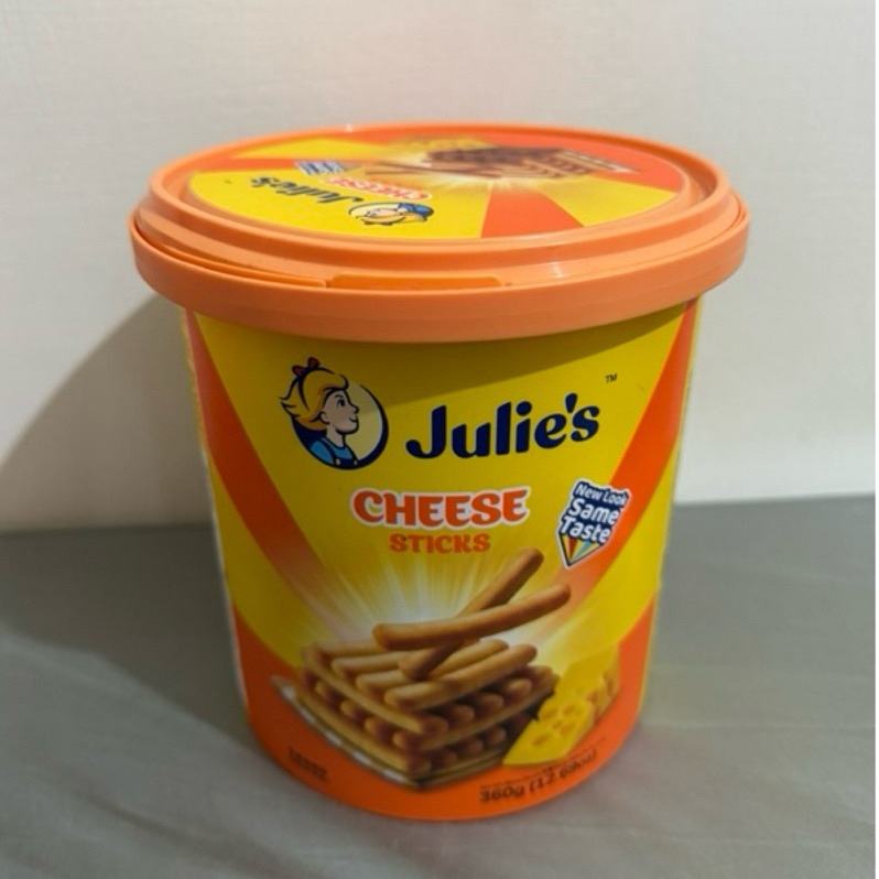 Julie’s 茱蒂斯 起士香脆棒 桶裝 360g（2024/12/16到期） | 蝦皮購物