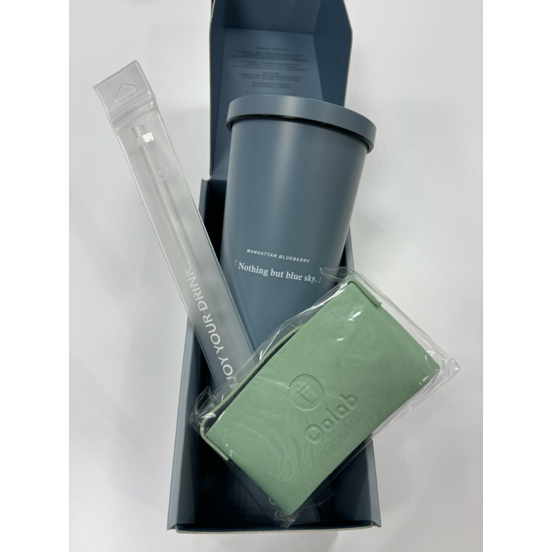 【Oolab 良杯製所】（⚠️含杯套！）二代莫蘭迪系列不鏽鋼吸管杯(曼哈頓藍莓-灰藍色) 850ml 大容量 保溫杯 | 蝦皮購物