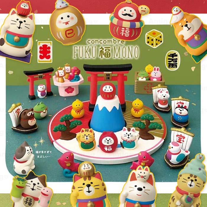 阿米購 日本 DECOLE concombre 馬年 2026 FUKUMONO 豆福 新年 擺飾 收納木箱 裝飾 公仔 | 蝦皮購物