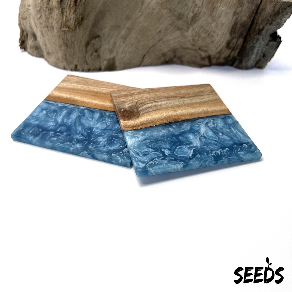 【Seeds】Coaster 杯墊 原木 Epoxy C-106 | 蝦皮購物