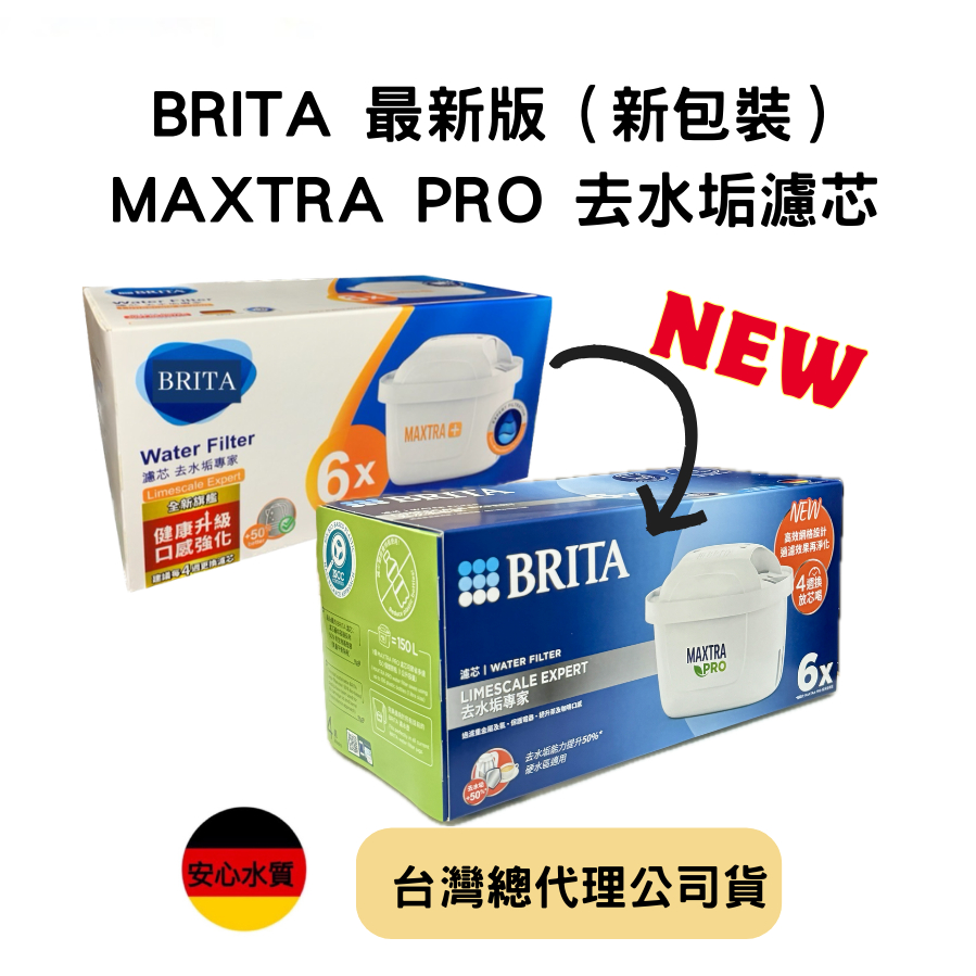 【德國BRITA】最新版第三代 MAXTRA PLUS / PRO 濾芯-6入裝 原廠盒裝台灣總代理公司貨 | 蝦皮購物