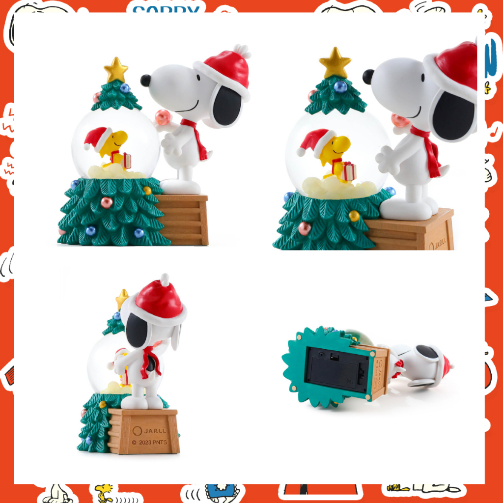 隔日到貨 JARLL讚爾藝術】Snoopy史努比愉快的驚喜 亮麗聖誕節獻禮 水晶球擺飾 禮物 胡士托 | 蝦皮購物