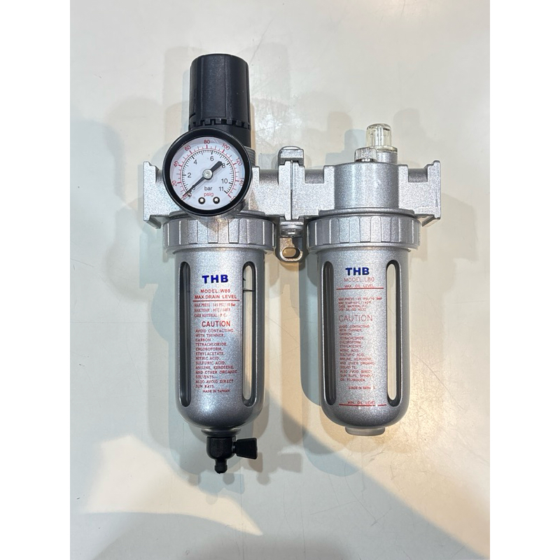 [蓋倫五金]台灣製造THB 兩點式三點組合 FRL-89（2分/3分/4分） 調壓+濾水+給油 濾水器調壓閥給油器 | 蝦皮購物