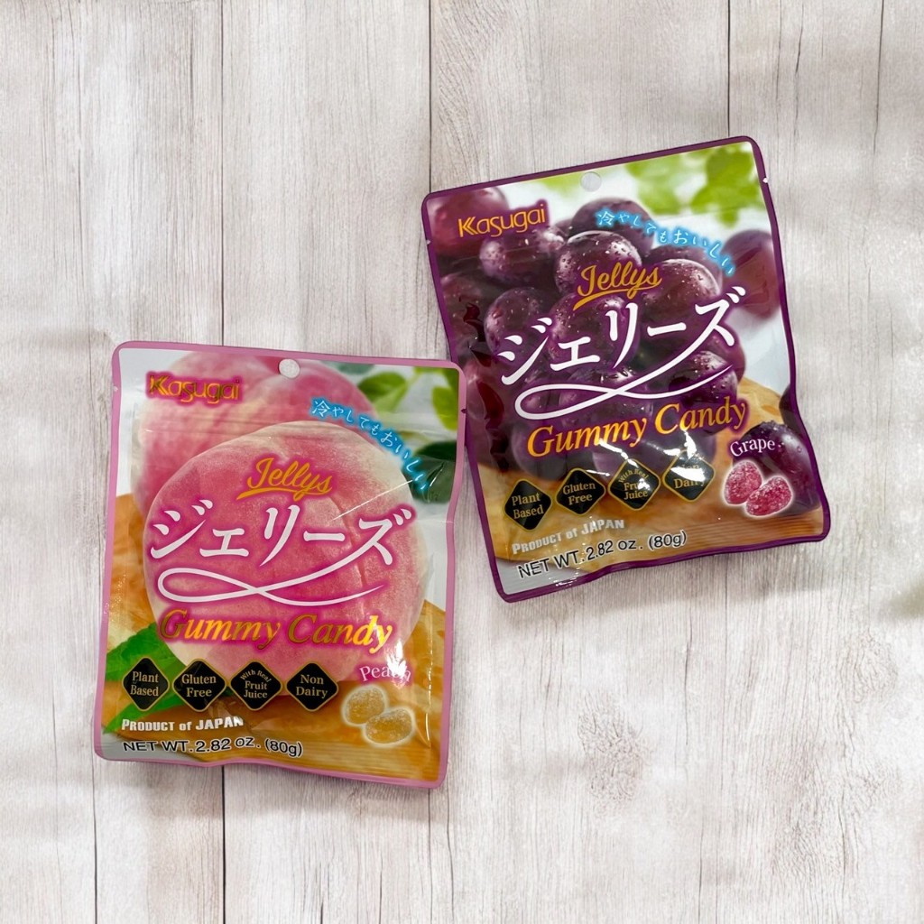 【疲老闆】日本 Kasugai 春日井 Jellys 軟糖 水蜜桃 葡萄 80g 包 | 蝦皮購物