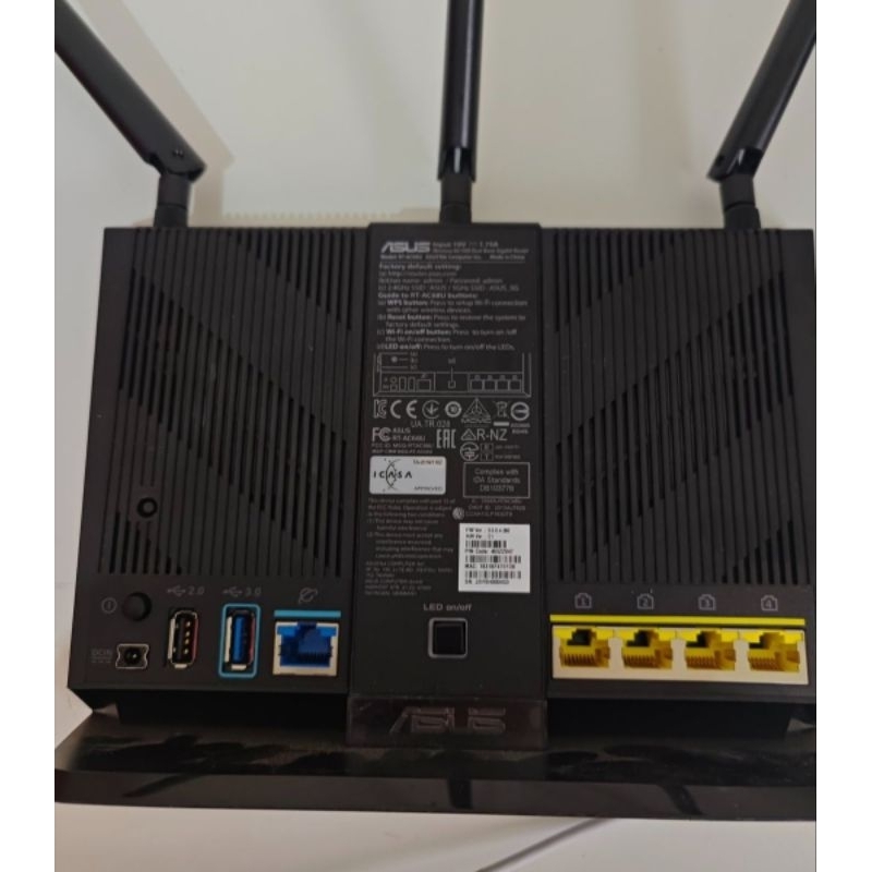 雙頻無線路由器 Asus Wireless RT-AC68U AC1900 Dual Gigabit Router | 蝦皮購物