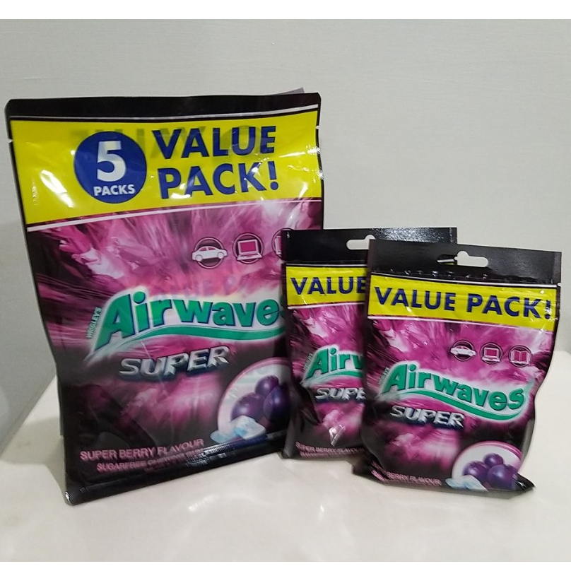【築夢花世界】-COSTCO 好市多代購 Airwaves Super 極酷嗆涼無糖口香糖-紫冰野莓口味 462公克 拆 | 蝦皮購物