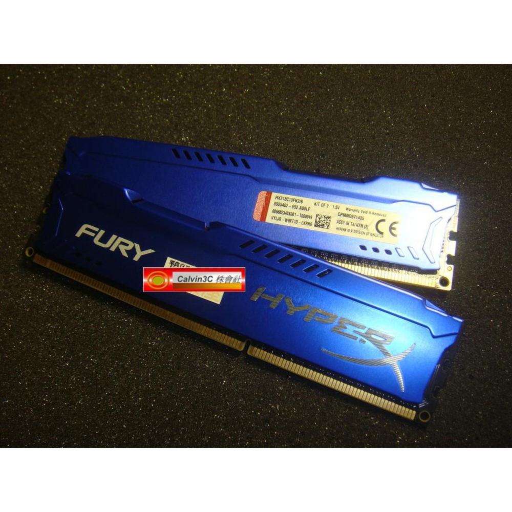 金士頓 Kingston HyperX FURY DDR3 1866 Kit 4G X2 8G 單面顆粒 超頻 終身保固 | 蝦皮購物