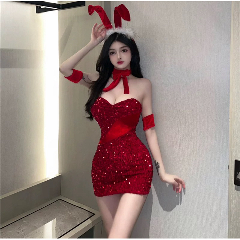 在臺24H 現貨 聖誕節服裝 聖誕趴 聖誕衣服 聖誕節衣服 聖誕裝 cos角色扮演服 性感 韆金晚宴服 新年服飾 兔女郎 | 蝦皮購物