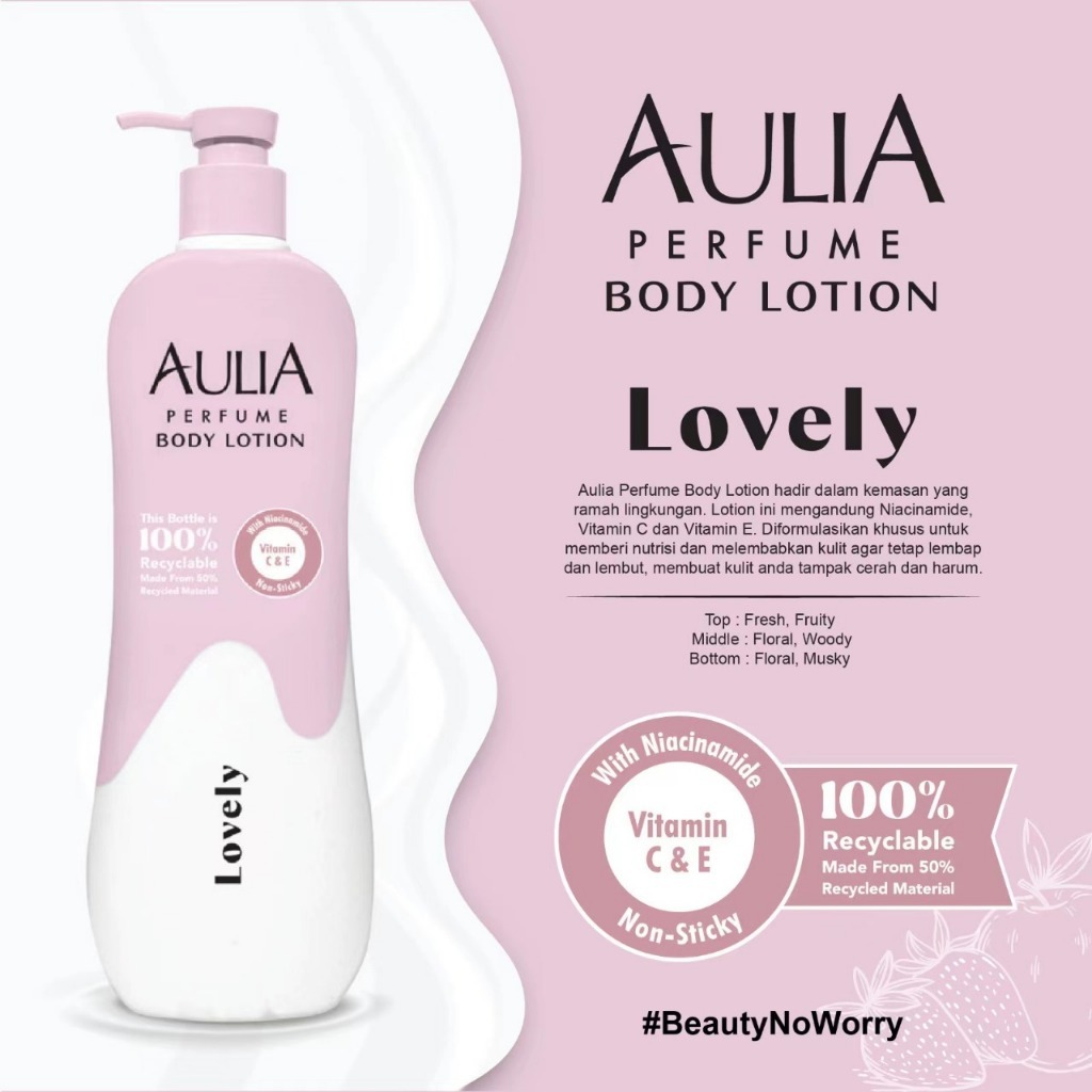 【Eileen小舖】印尼 AULIA Perfume Body Lotion-Lovely 乳液 600ML 美白護膚 | 蝦皮購物