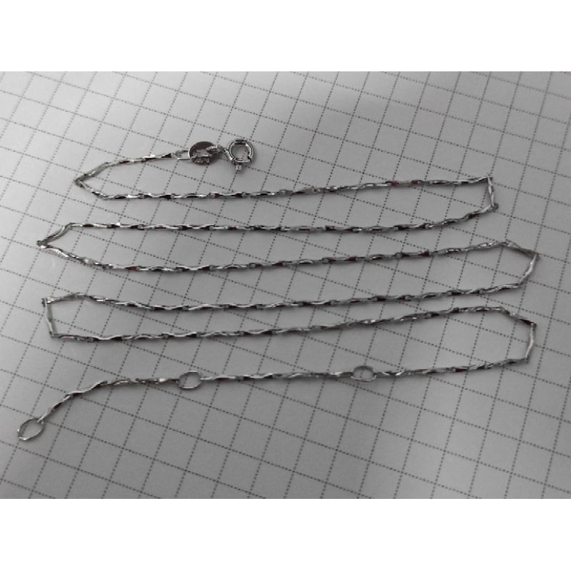 # 鉑金 18k/pt950 ** 元寶鍊 * 可調長短 /不退色不過敏 /寬 0.15cm 長50cm | 蝦皮購物