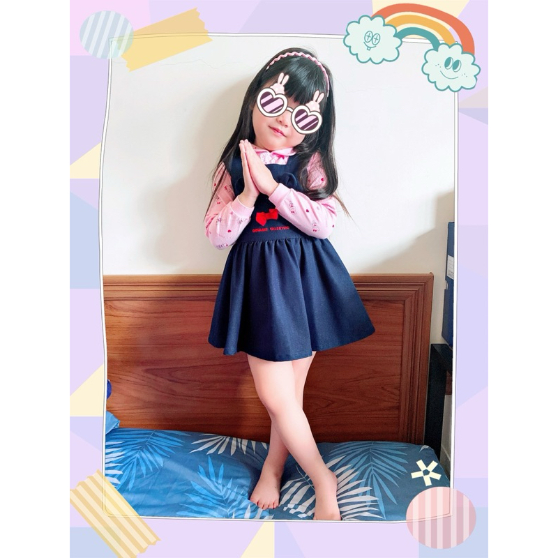 【Sunny媽咪二手店】 二手童裝- 吉凡尼．范倫鐵諾/兩件式小洋裝/小洋裝/熊熊洋裝/105cm/3-4Y/百貨公司貨 | 蝦皮購物