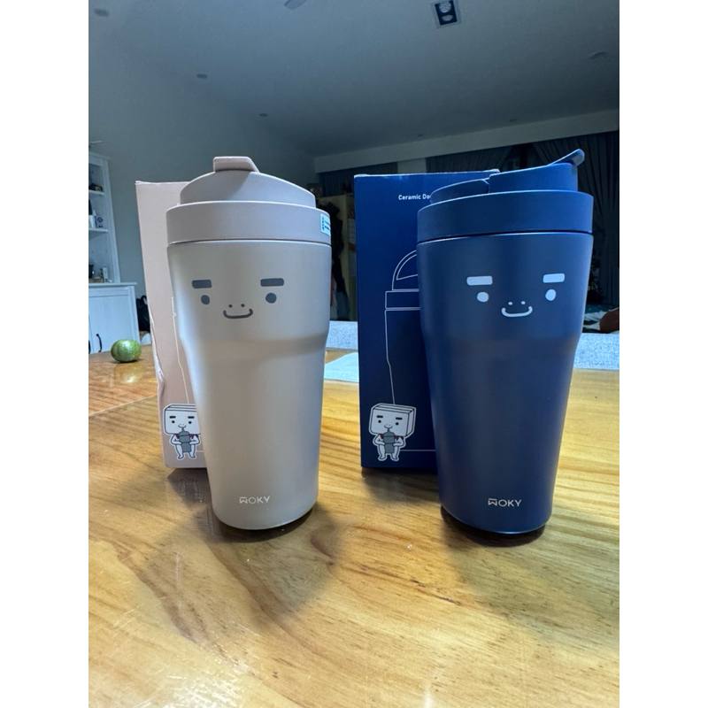 【過年大出清】 【全新】 BOXMAN × WOKY 聯名雙層陶瓷保溫杯 550ml | 蝦皮購物