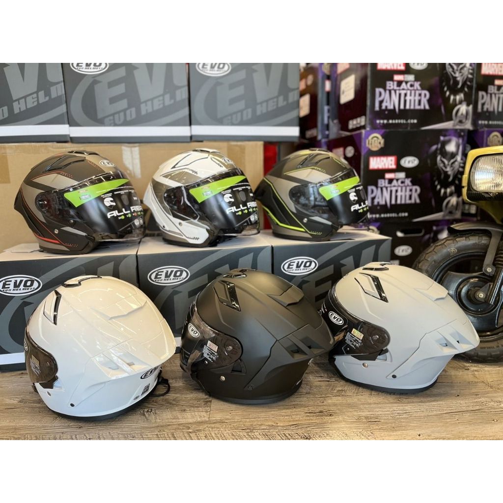 607安全帽 附發票 EVO CA839｜勁風 素色 雙鏡造型帽 3/4罩 | 蝦皮購物