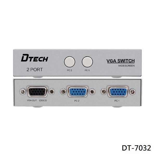 【勁昕科技】DTECH帝特 VGA切換器二進一出 VGA電腦切換器二切一VGA高清切換器DT-7032 | 蝦皮購物